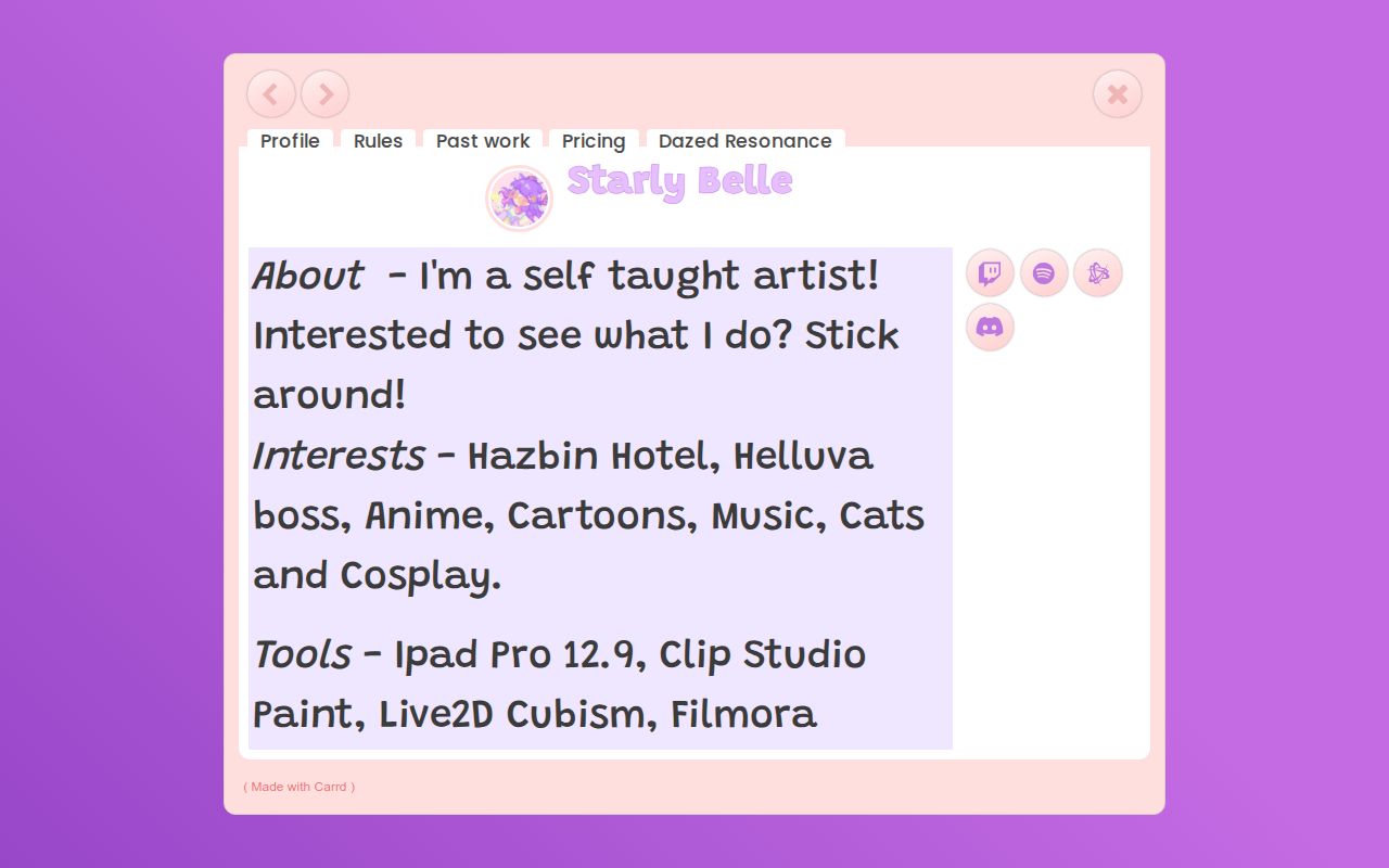 Starry Belle Commissions